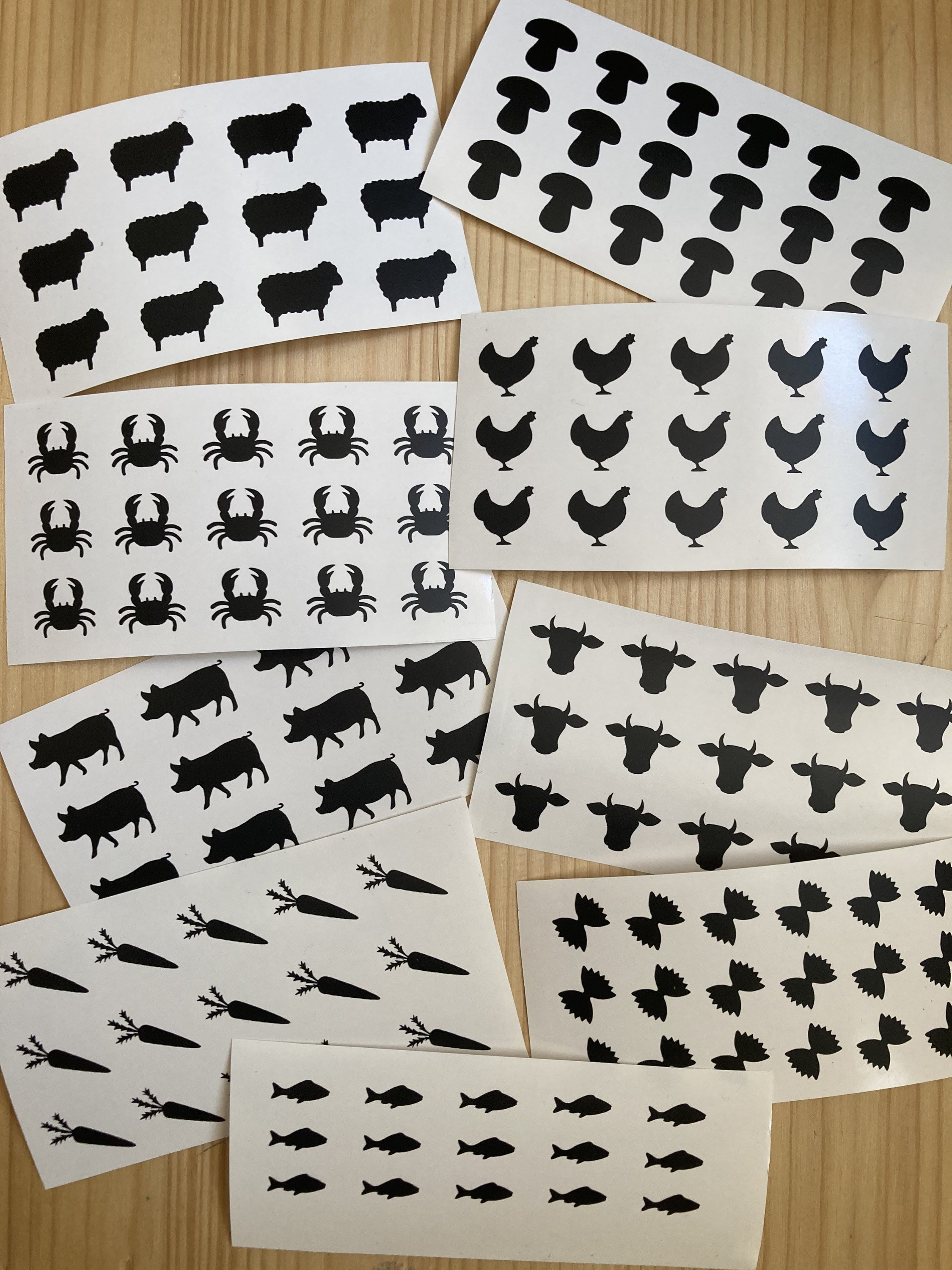 Meal Choice Stickers, Wedding Meal Decals , Small Size Stickers - Etsy