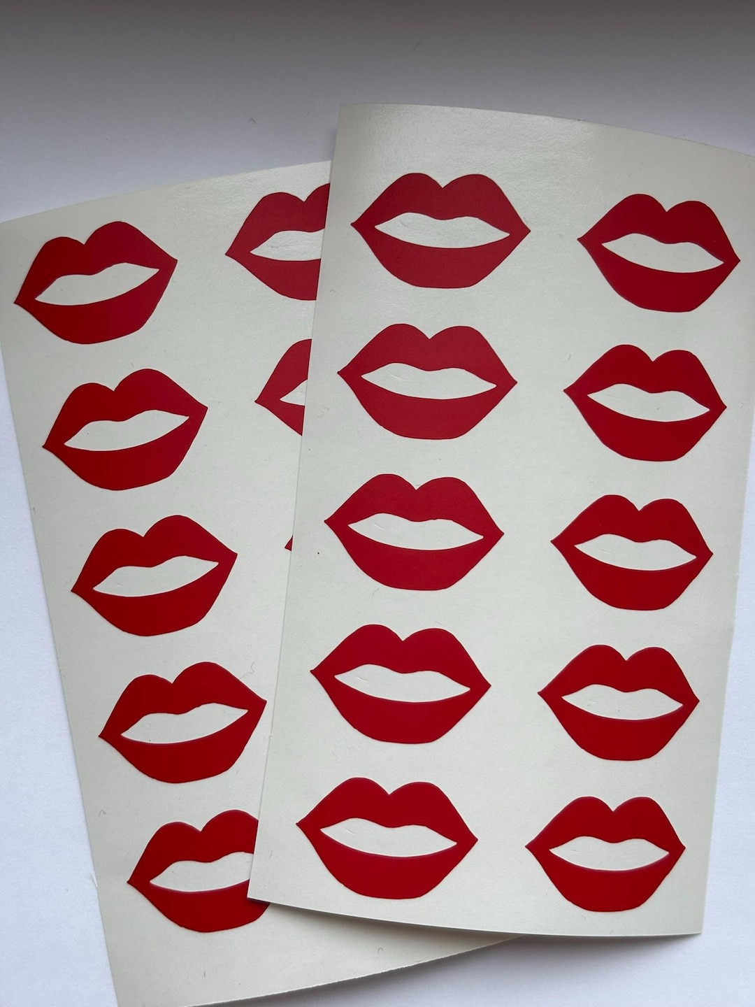 Set of 20 Kissing Lips Vinyl Stickers - Fun Lip Decals for Bachelorette ...