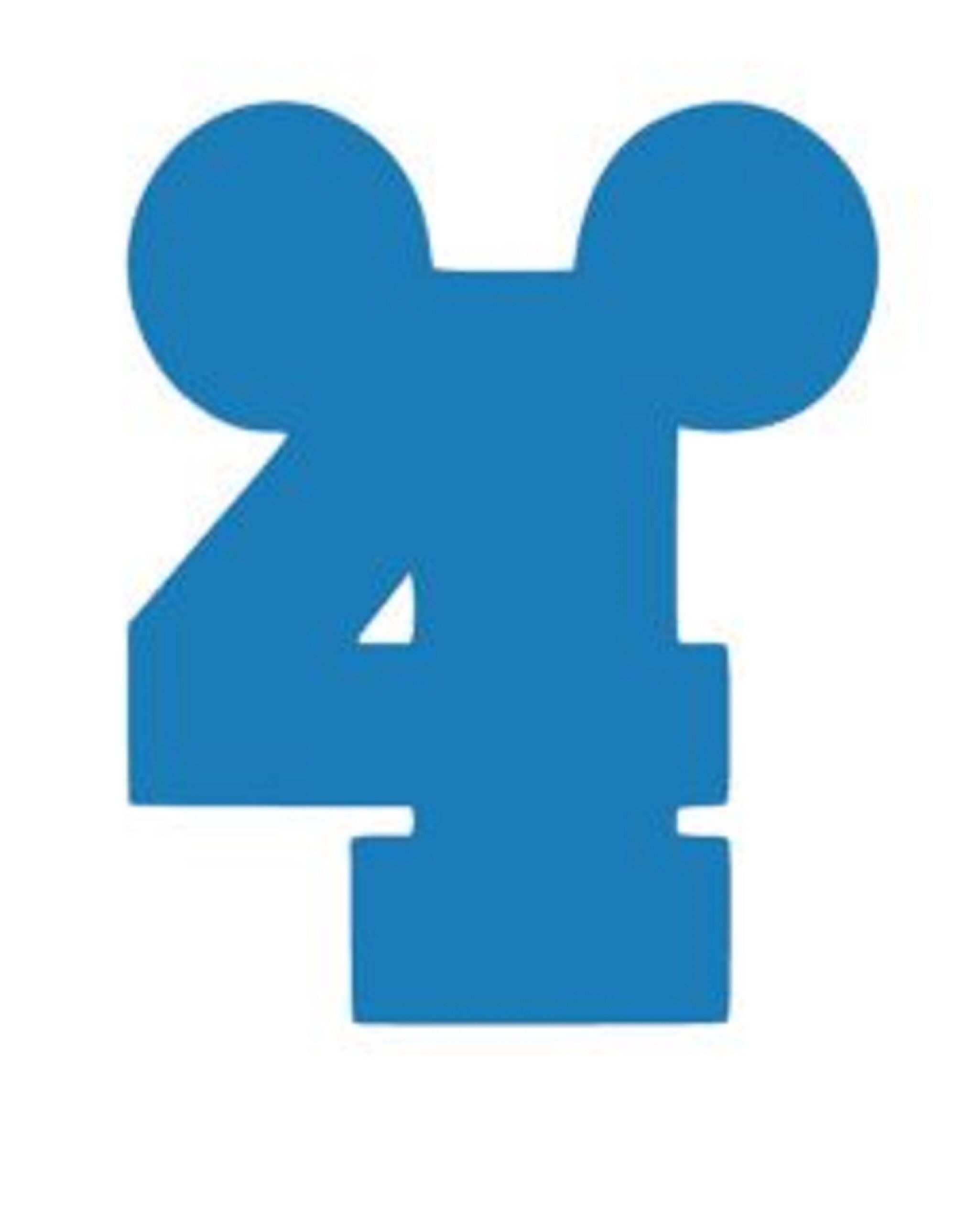 Set of 10 Mickey Mouse Birthday Number Vinyl Decals, Birthday Number ...