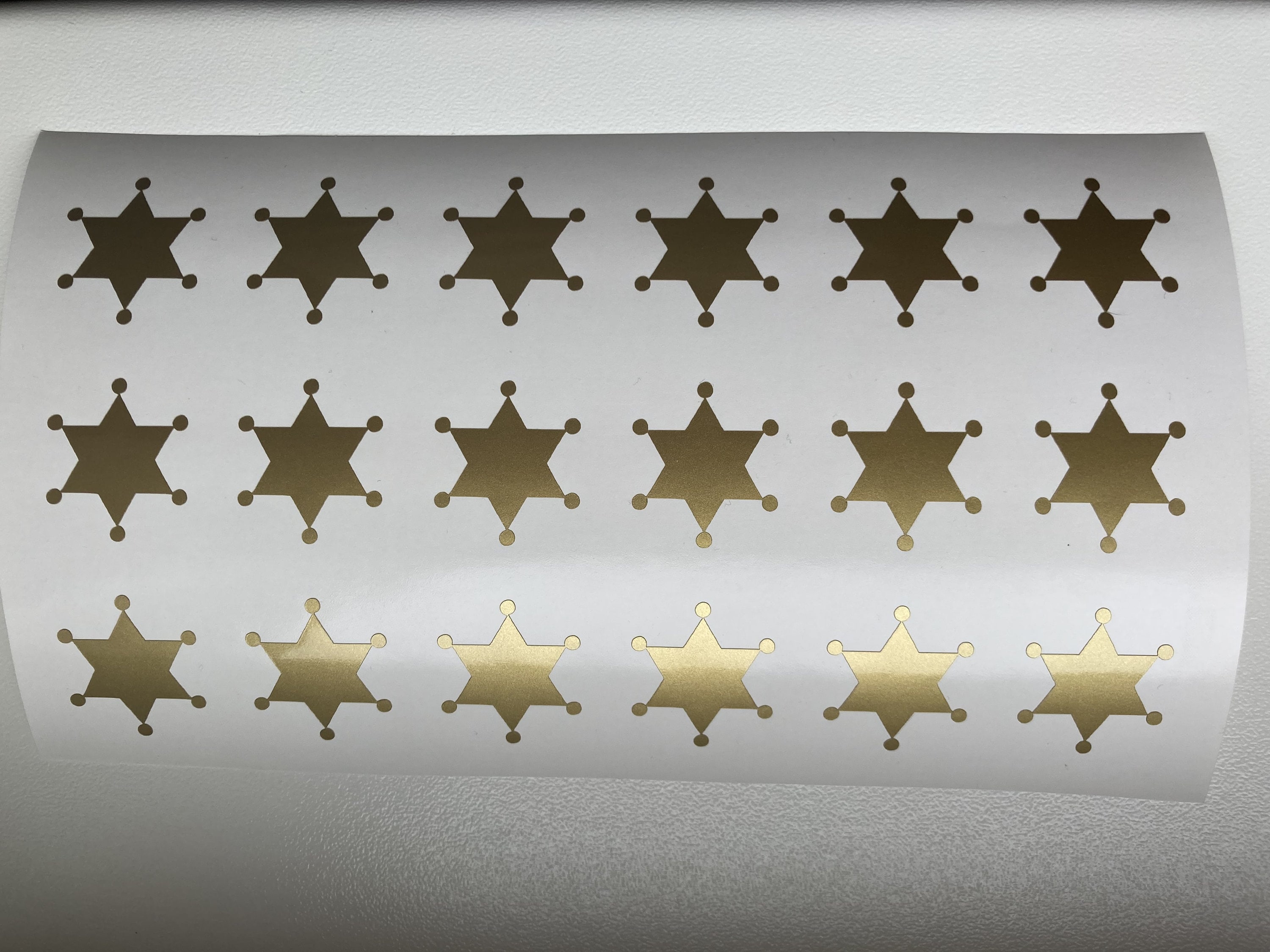 Set of 12 Police Badge Vinyl Decals - Sheriff Stickers for Wild West ...