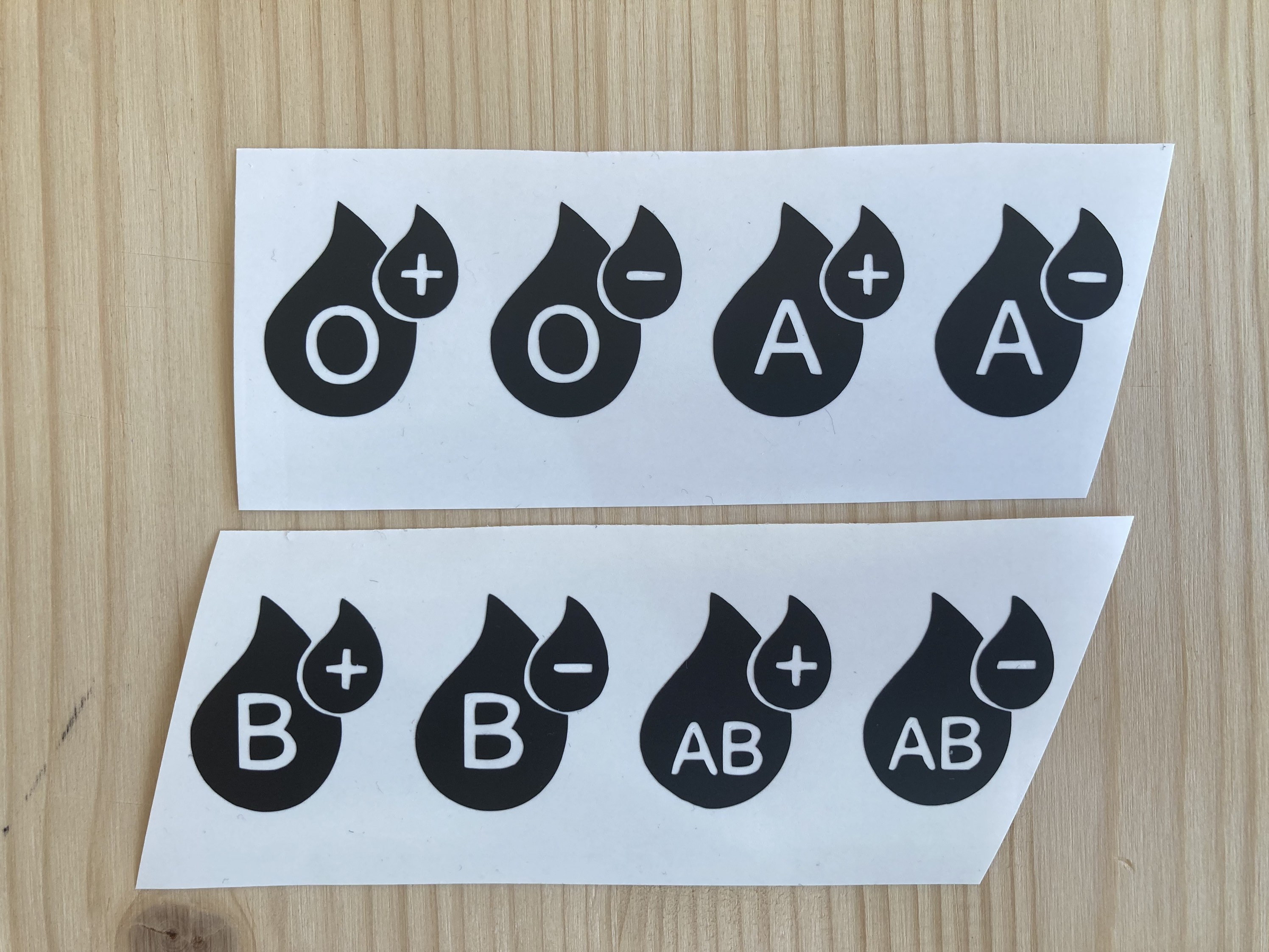 Bloody Type Decals, Blood Group Decals - Etsy