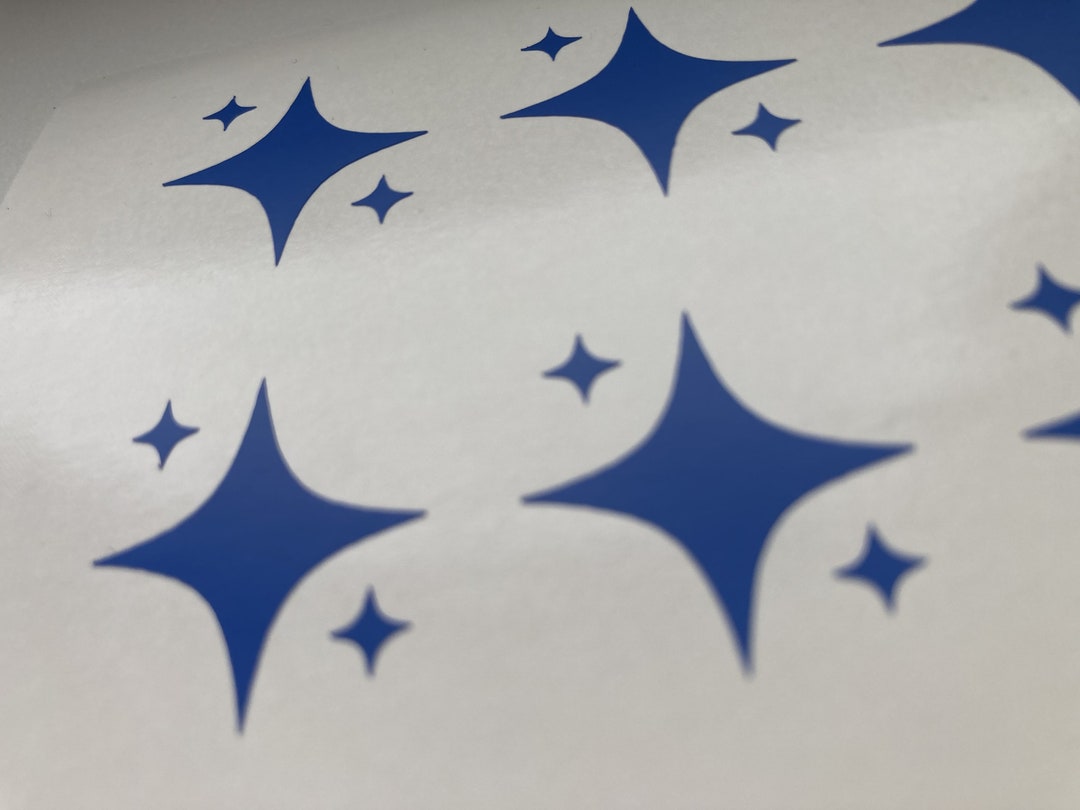 Set of 15 Retro Starburst Vinyl Decals - Colorful Star Stickers for ...