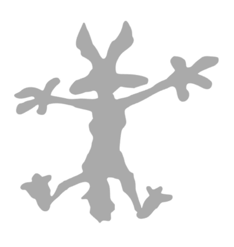 Wile E Coyote Splash, Splash Car, Ouch Car Sticker, Coyote Decal, Funny ...