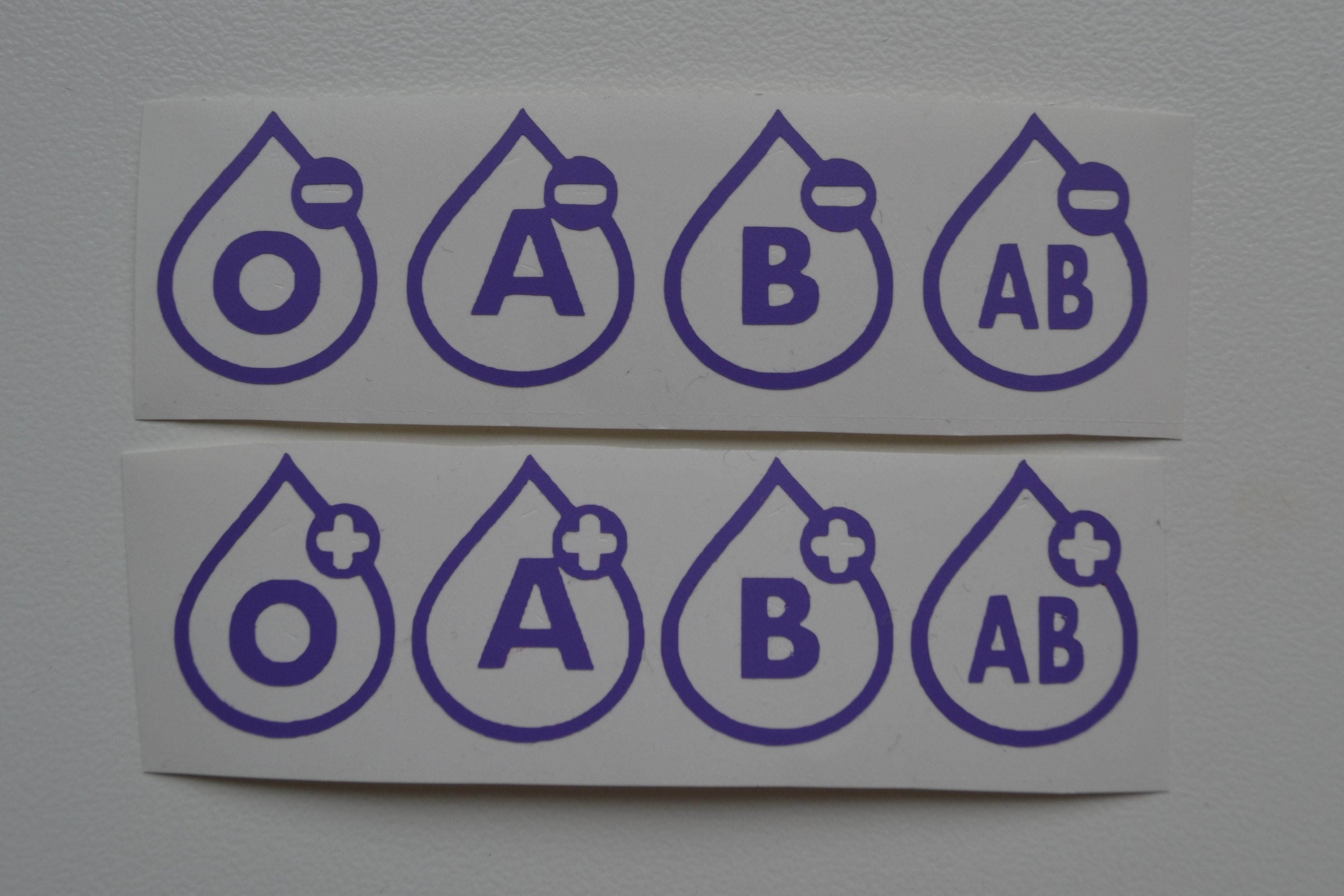 Bloody Type Decals, Blood Group Decals - Etsy