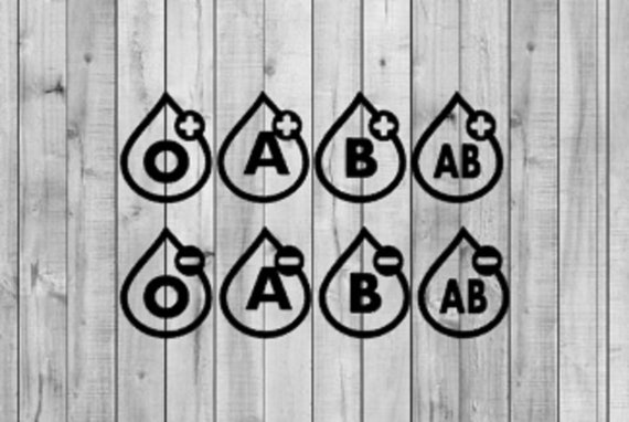 Bloody Type Decals Blood Group Decals | Etsy