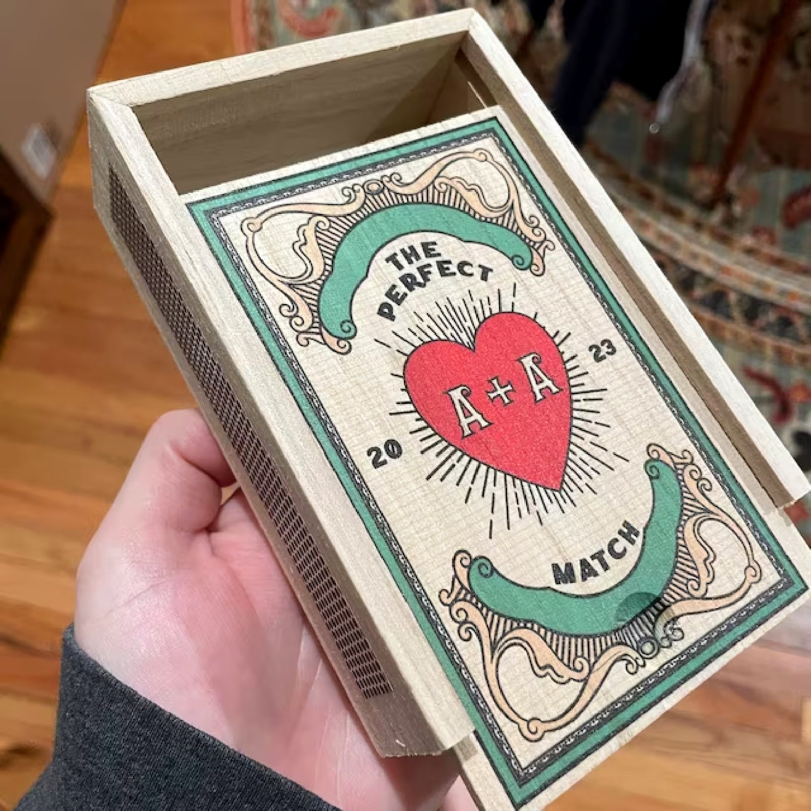 Personalised Couples Large Matchbox, Housewarming Gift, Valentines Day ...