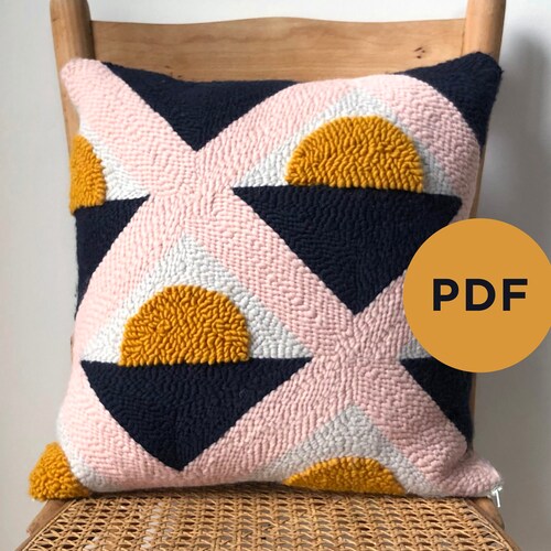 Punch Needle Pattern for Lines Pillow Instant Download - Etsy