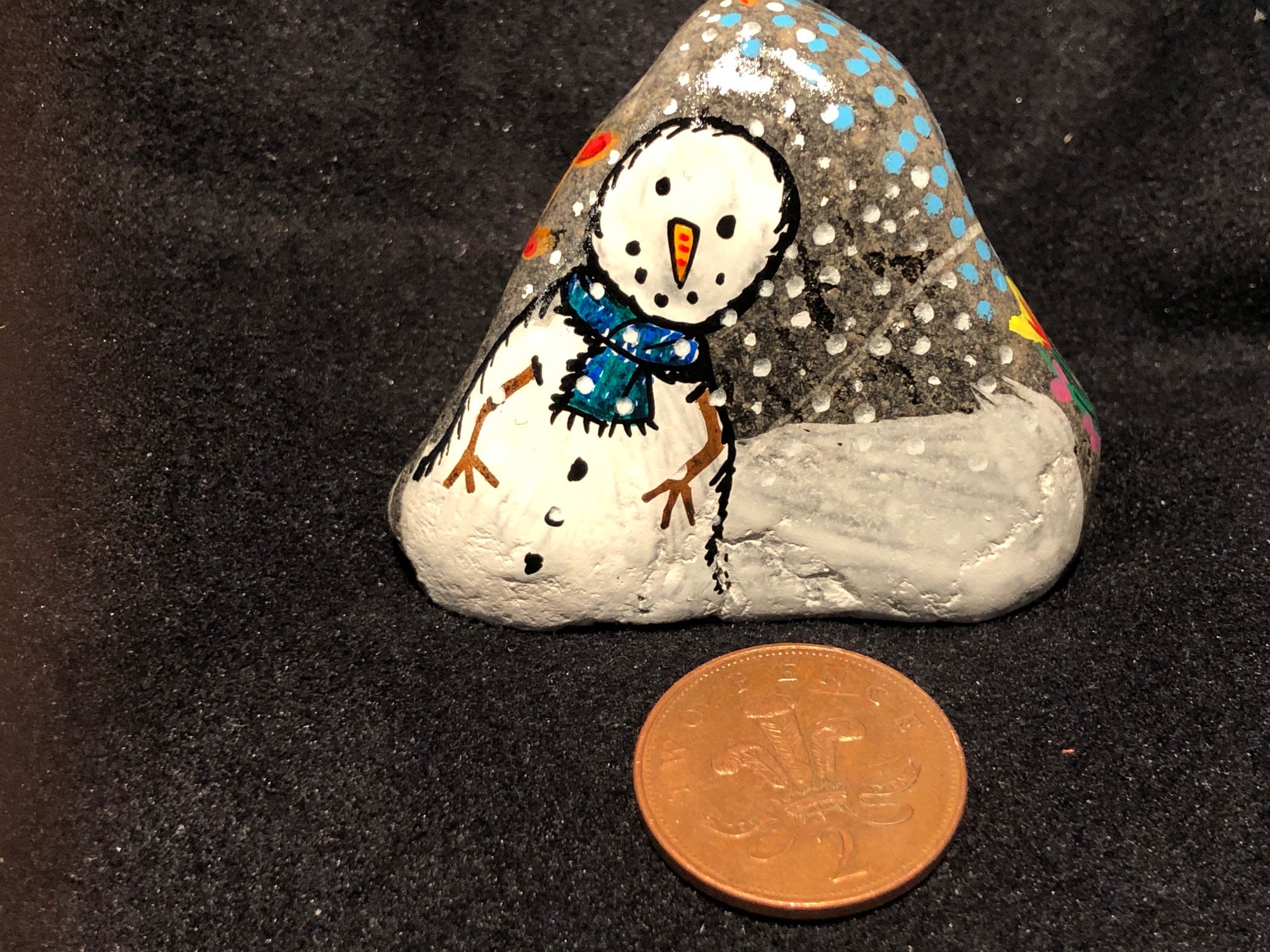 Hand Painted Seasons Rock - Etsy UK