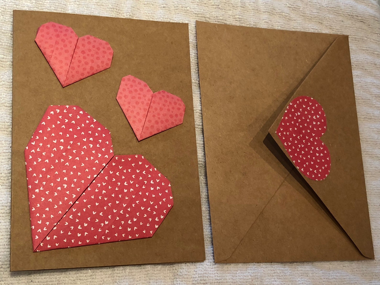 Carte de coeur origami faite à la main/carte de coeur - Etsy France