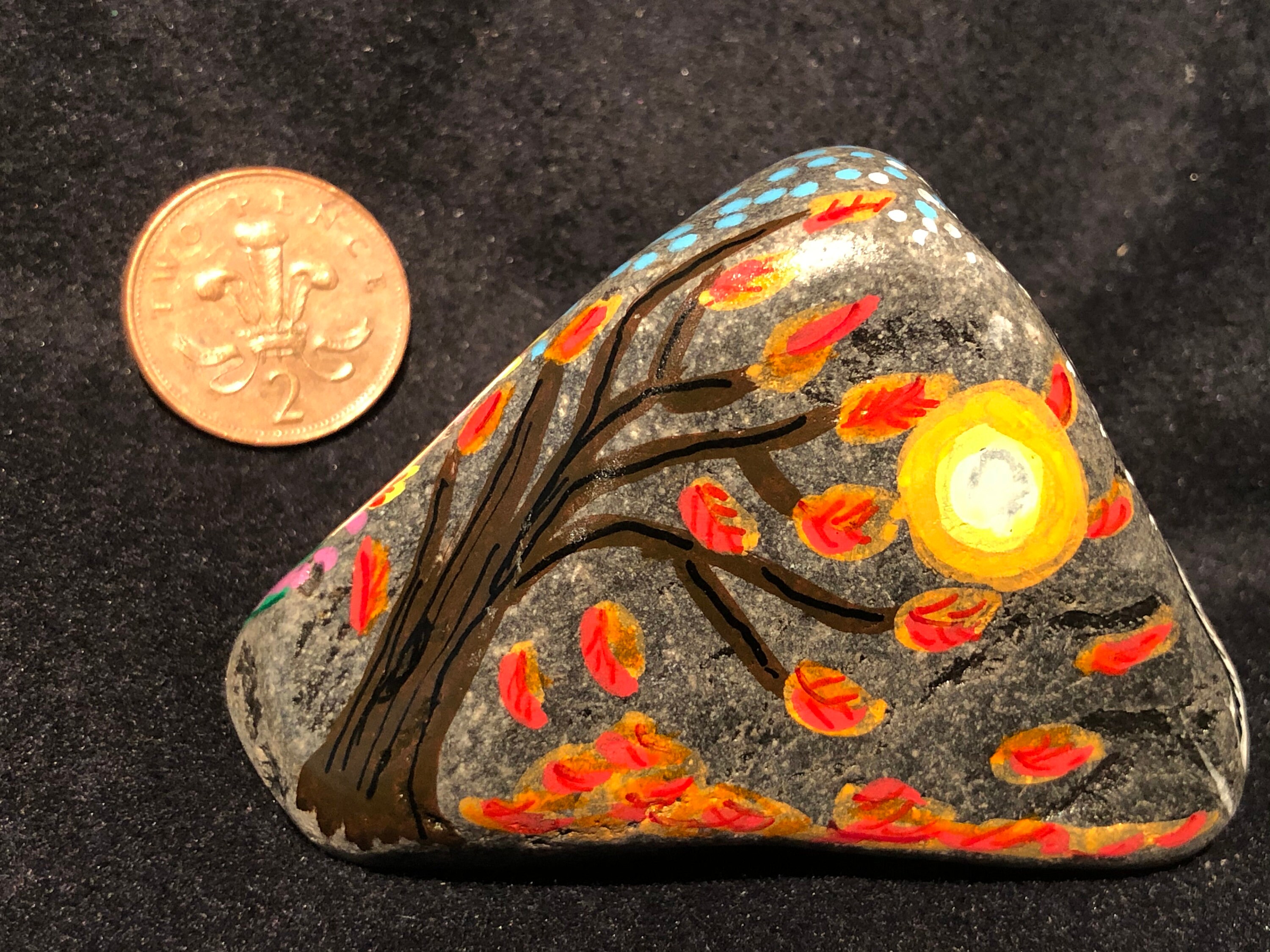 Hand Painted Seasons Rock - Etsy UK