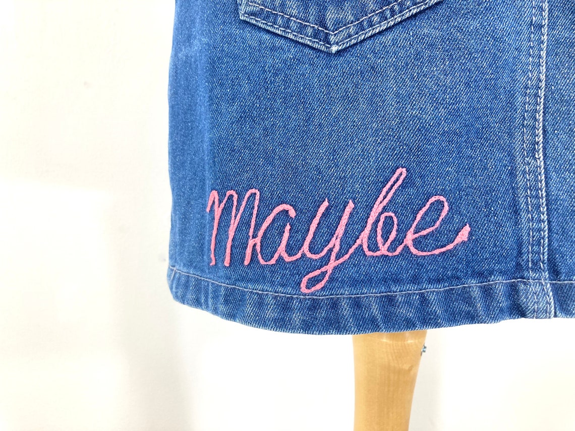 Short Denim Pinafore Dress / Liquor and Poker / Maybe Baby / Blue ...