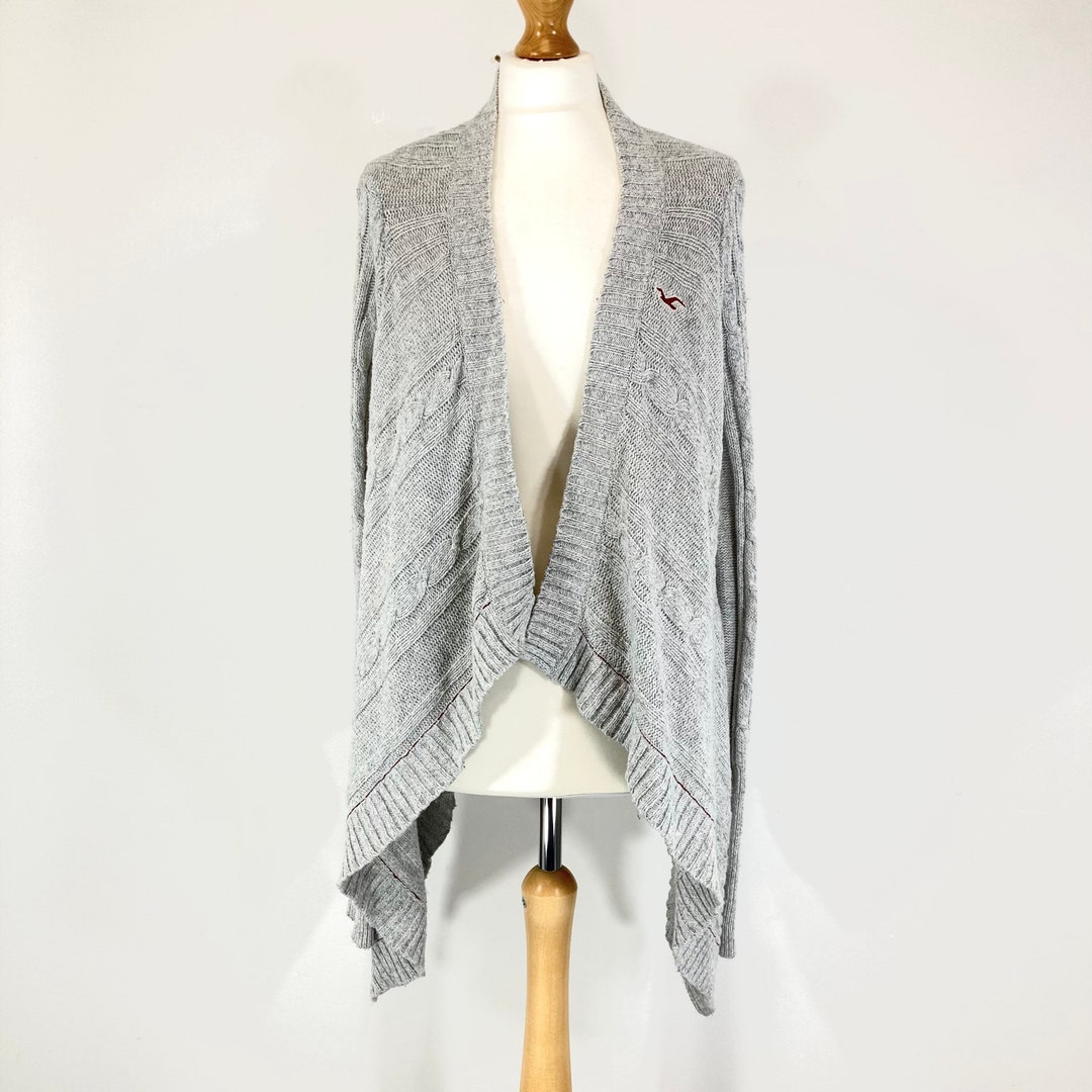 Slouch Cardigan / Hollister / Grey / Cable Knit / Open Cardigan / Long ...