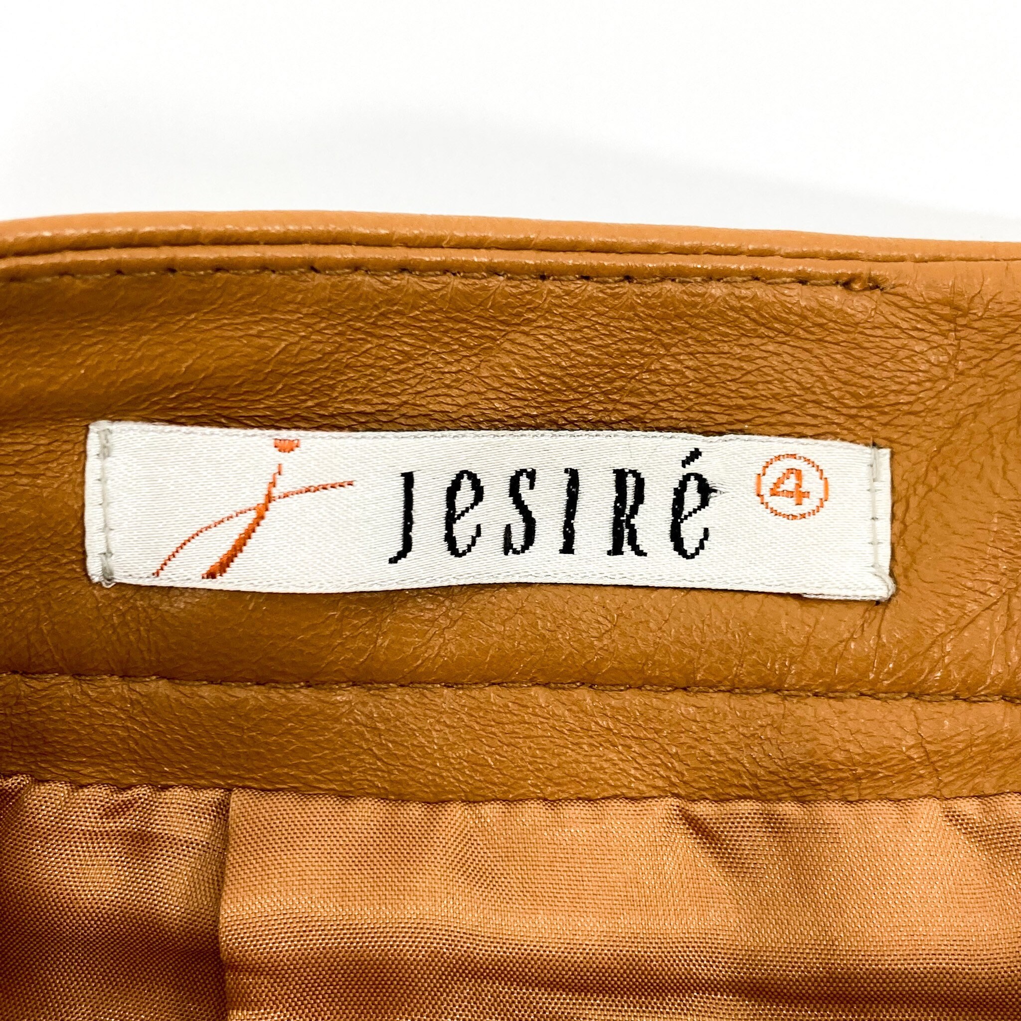 Vintage Leather Skirt / Jesire / Tan / Leather / Vintage / Size 4 - Etsy