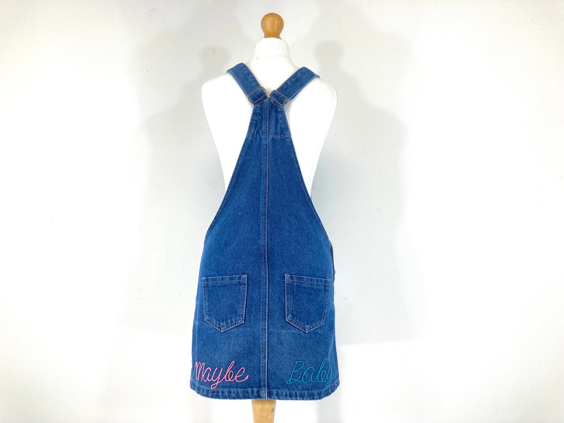 Short Denim Pinafore Dress / Liquor and Poker / Maybe Baby / Blue ...