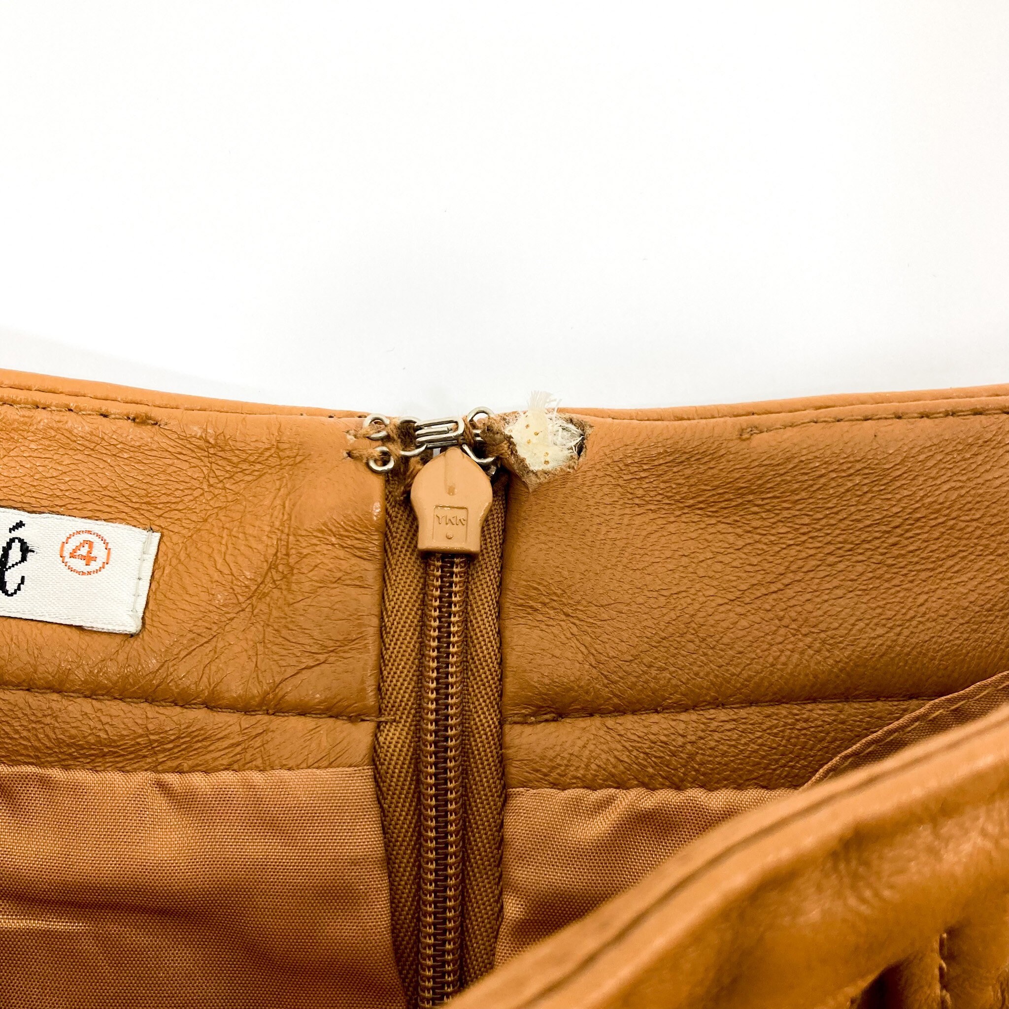 Vintage Leather Skirt / Jesire / Tan / Leather / Vintage / Size 4 - Etsy