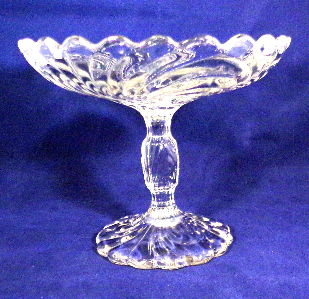 Vintage Cambridge Glass Compote: Caprice Pattern Clear Candy Dish - Etsy
