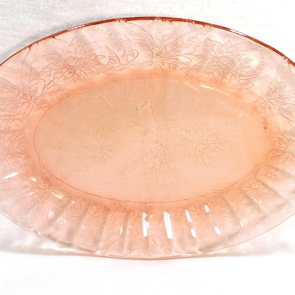 Pink Glass Platter - Etsy