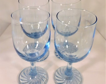 Blue Water Goblets - Etsy