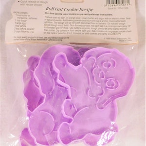 Vintage 1990 Wilton Puppy Pals Cookie Cutters Set 4 Purple Plastic NIP ...