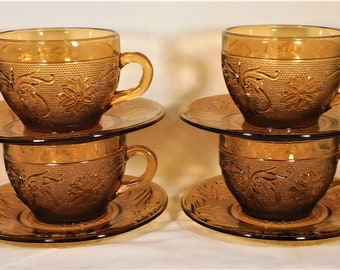 Amber Tiara Glassware - Etsy