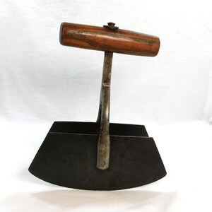 Antique Rocker Chopper Wood Handled 2 Bladed Wishbone Shank 7 Tall ...