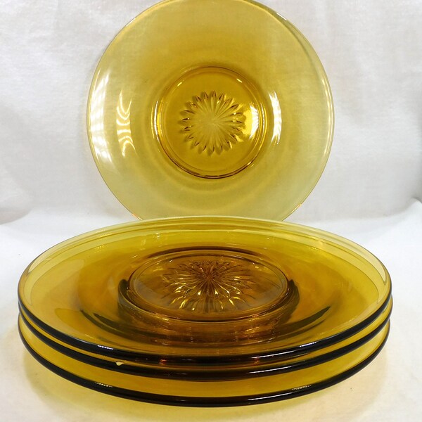 Amber Glass Plates - Etsy