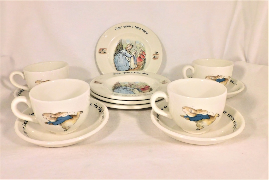 Wedgewood England Porcelain Peter Rabbit Once Upon a Time Child's 12 ...