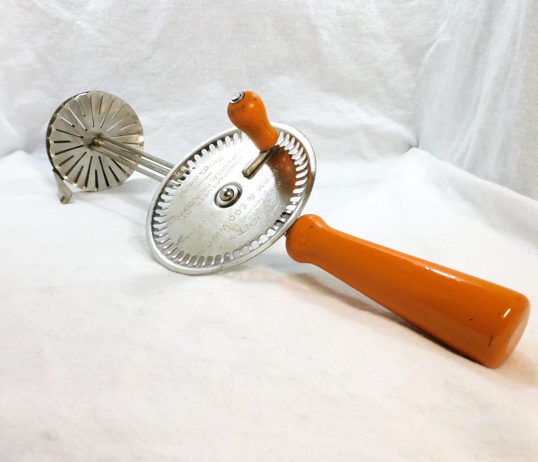 Vintage 1920s Whippit Egg Cream Beater: Duro Metal, Orange Handle ...