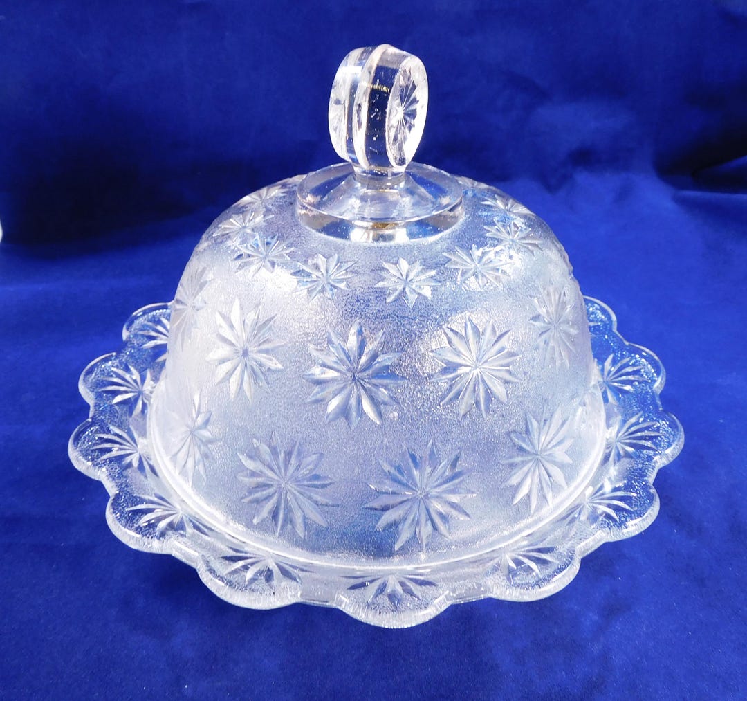 Antique EAPG Beatty Brady Butter Dish: 1898 Stippled Sandbur Pattern ...