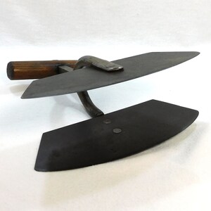 Antique Rocker Chopper Wood Handled 2 Bladed Wishbone Shank 7 Tall ...