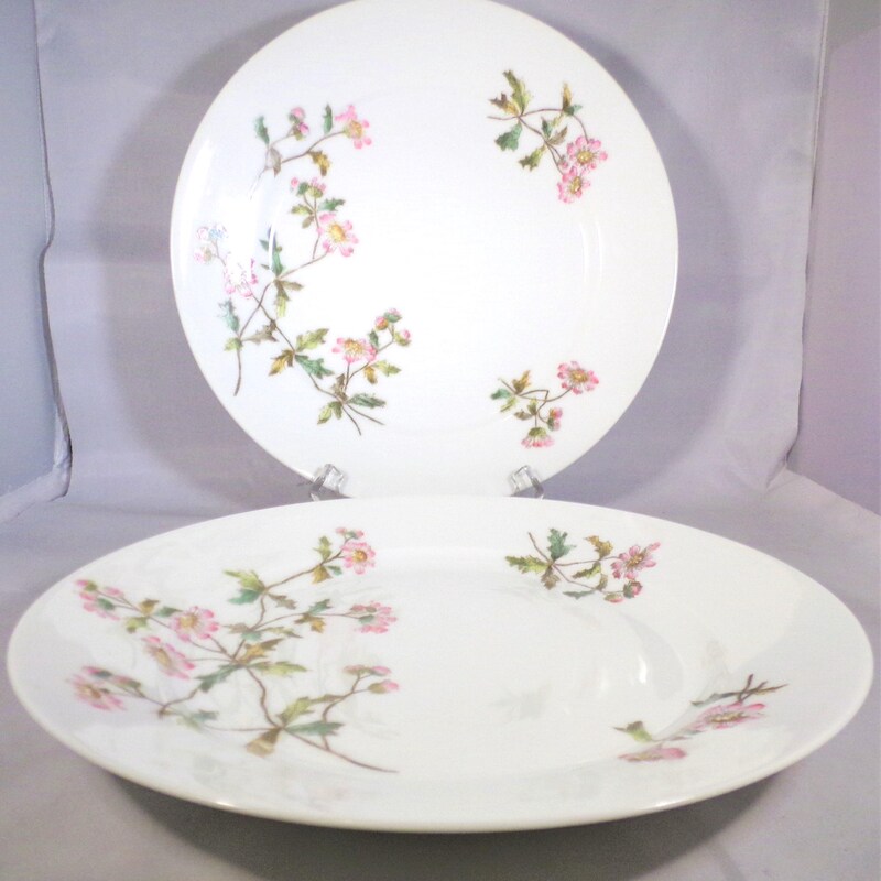 Porcelain Flowered Plate - Etsy