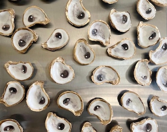 Oyster Shell Magnets, Coastal Gift,shell Magnets Chinoiserie Style ...