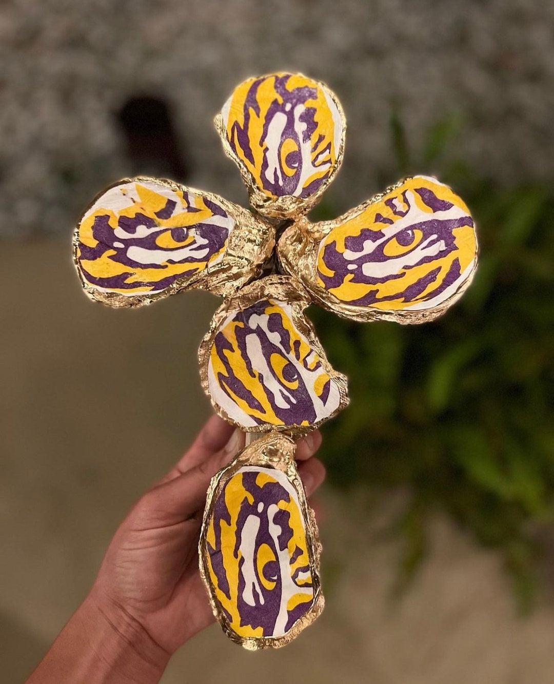 Purple & Gold Cross - Etsy