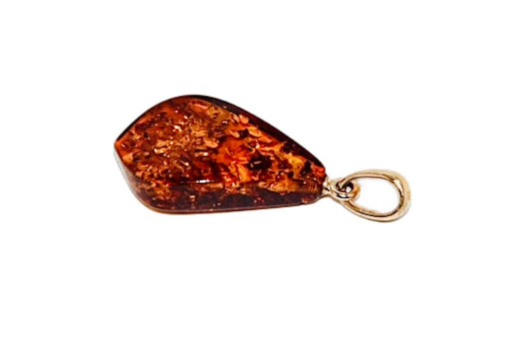 Natural Amber Pendant,gold Amber Pendant,solid 585 Gold Amber Pendant ...