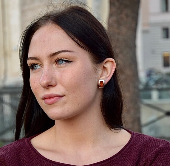 Awesome Amber Stud Earrings natural Amber Stud Earrings silver Stud Earrings With Amber gift for Her genuine Baltic Amber amber Jewellery Etsy