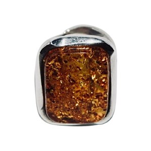Elegant Amber Ring,silver Ring With Amber,natural Amber Ring,rectangle ...