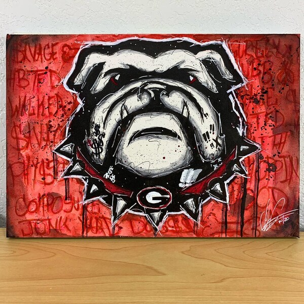Bulldog Painting - Etsy