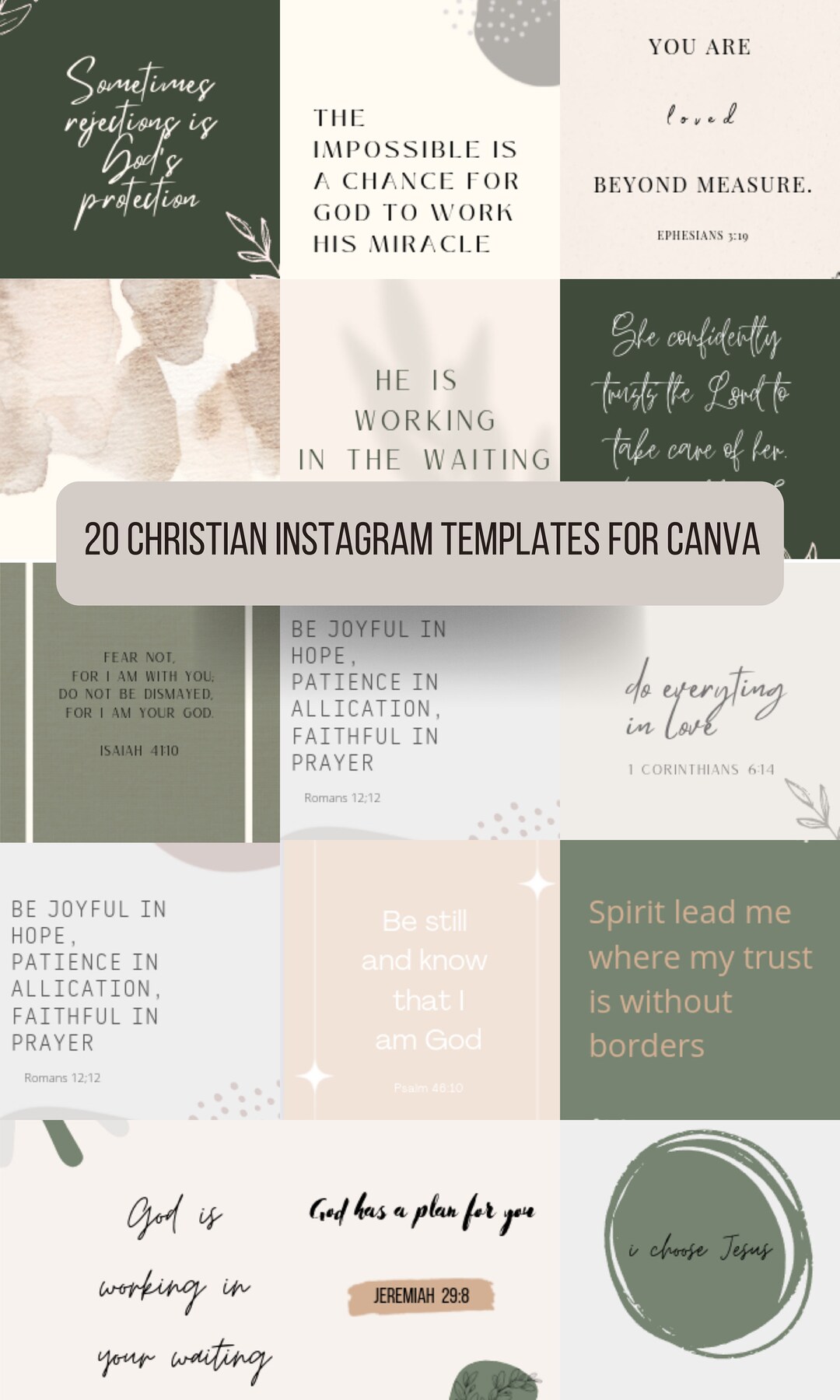 20 Christian Instagram Templates L Templates for Canva L Instagram Post ...