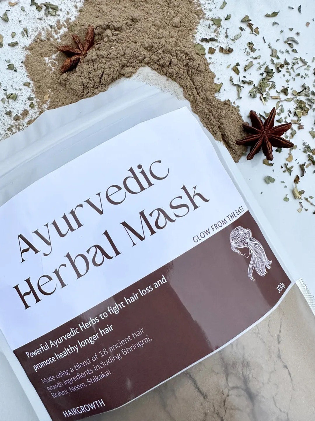 Ayurvedic Herbal Hair Mask / Organic and Vegan Haircare, Herbal. Hair ...