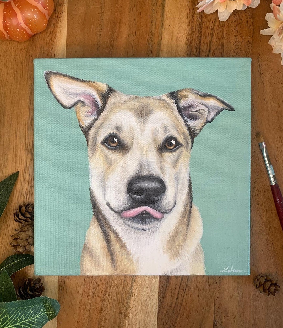 Hand Painted Pet Portrait, Acrylic Pet Portrait, Small Pet Portrait ...