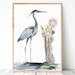 Great Blue Heron Watercolor Art Prints Set of 2 Heron Birds - Etsy
