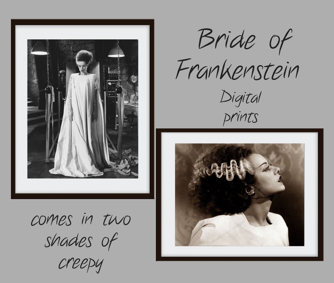 Vintage Bride of Frankenstein Double Photo Digital Set, Frankenstein's ...