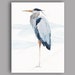Great Blue Heron Watercolor Art Print Coastal Decor Tropical - Etsy