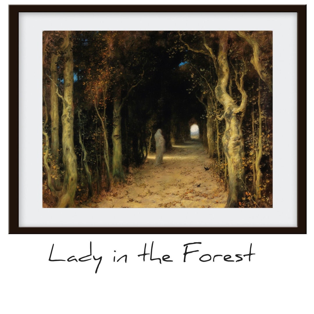 Lady Absinthe Print: Ferdinand Keller Gothic Forest Art (digital ...