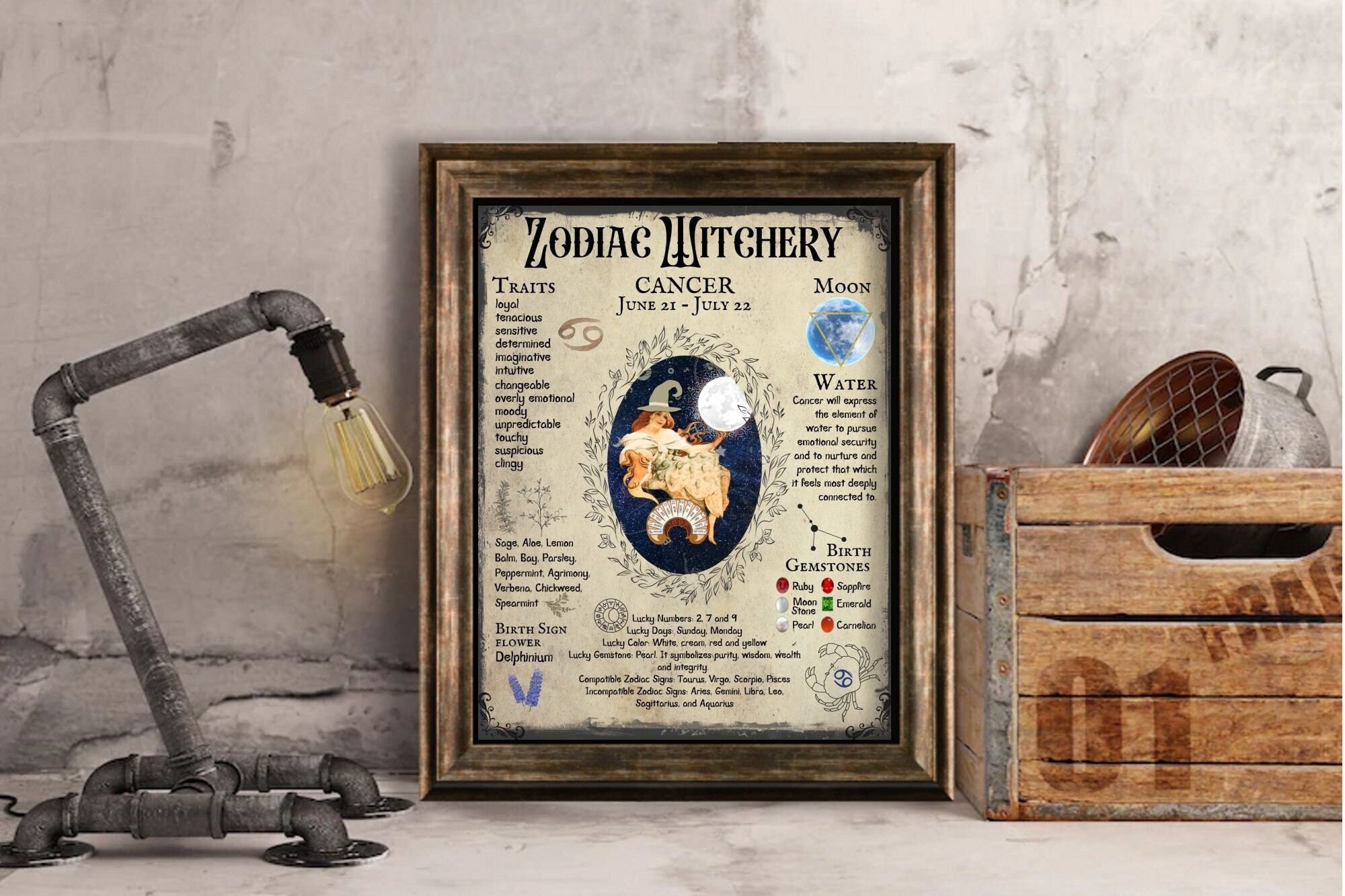 Zodiac Witchery Poster, Witches Poster, Witch Art, Witches Magic ...