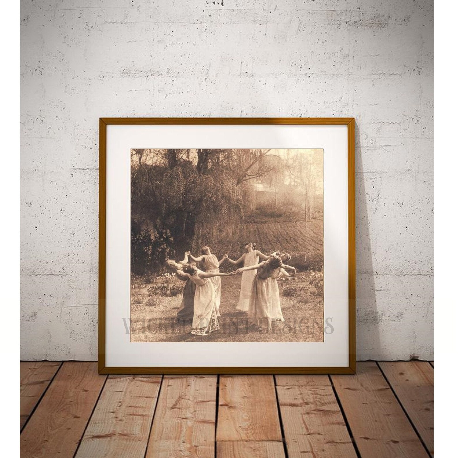 Circle of Witches Vintage Women Dancing by Moonlight, Witch Art, Wiccan ...