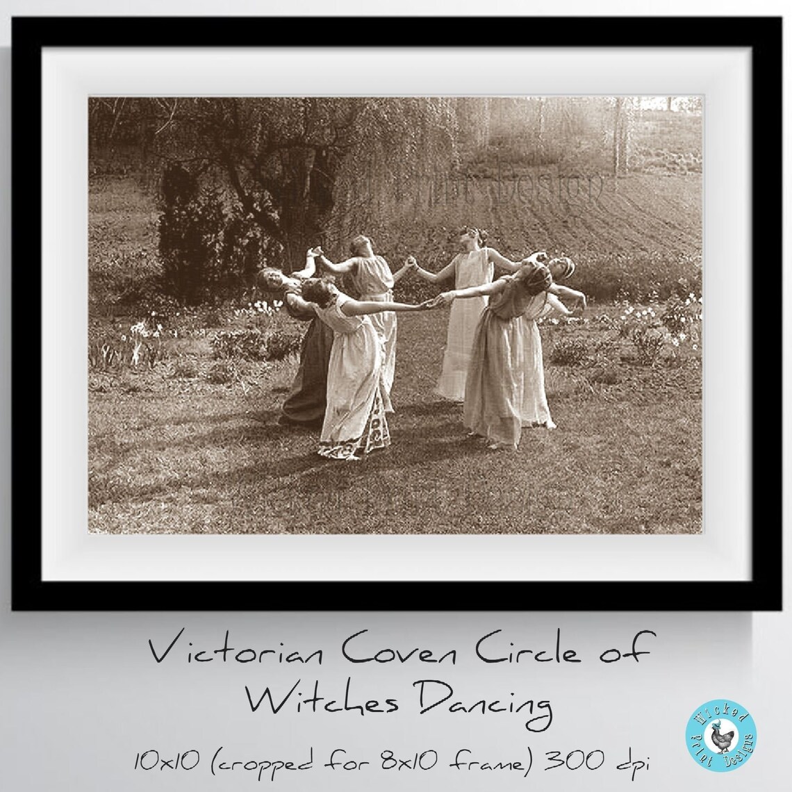 Circle of Witches Vintage Women Dancing By Moonlight Wiccan | Etsy