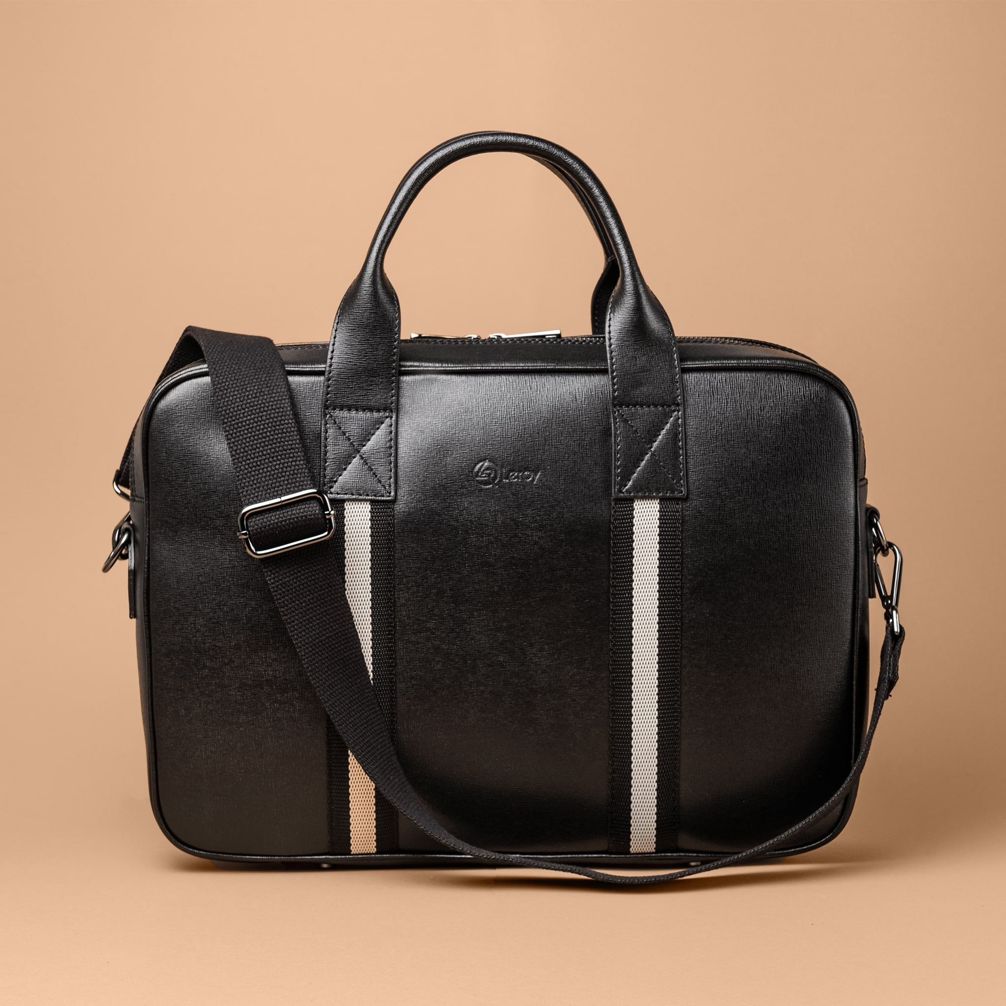 Italian Leather Men's Black Long Strap Briefcase College - Etsy