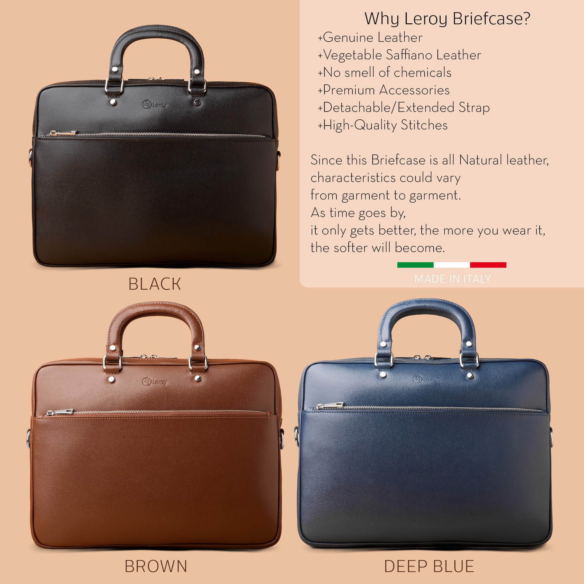 Blue Leather Briefcase Macbook Pro Holder Blue Carry on Bag - Etsy