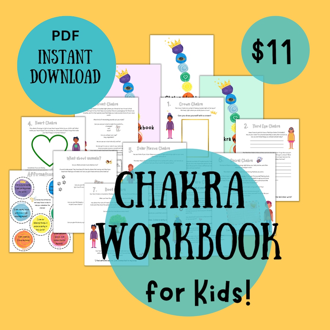 Printable Chakra Workbook for Kids - Etsy